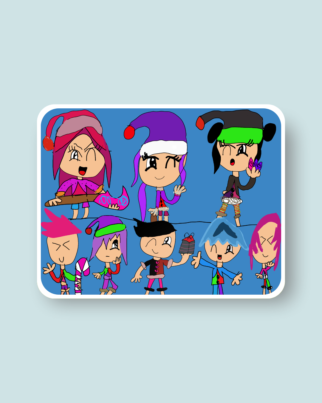 🎄 Huntrix and Saja Boys Christmas Sticker by Lily 🎁 – LULILY Designs
